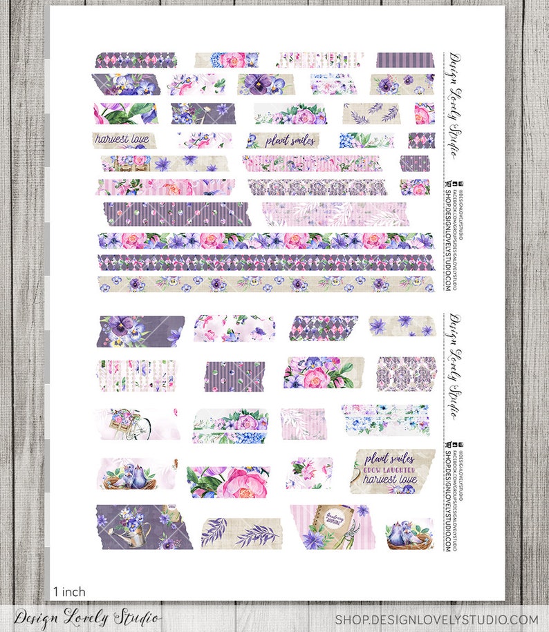 Digital Washi Tape Printable Washi Strips Goodnotes Stickes | Etsy