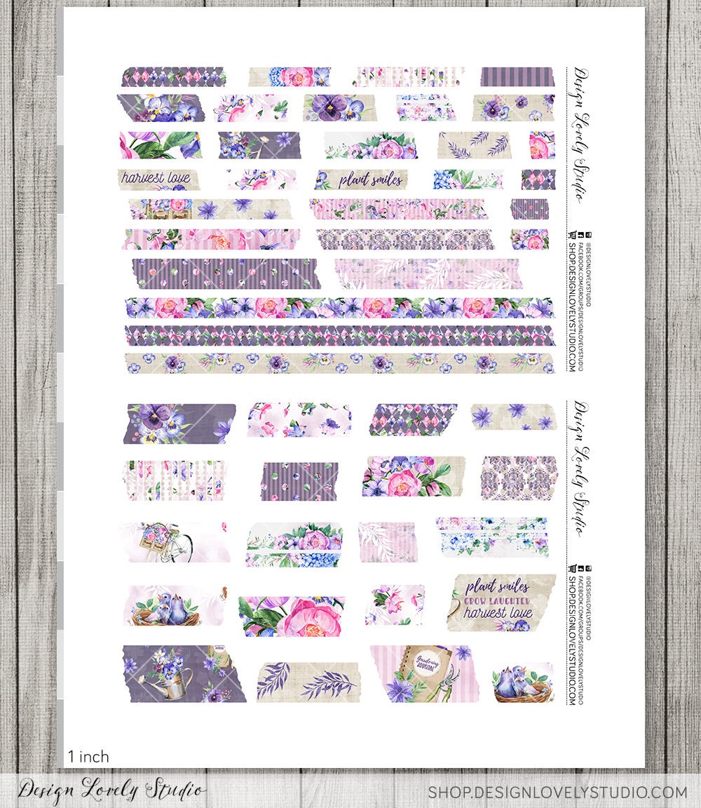 Digital Washi Tape Printable Washi Strips Goodnotes Stickes | Etsy