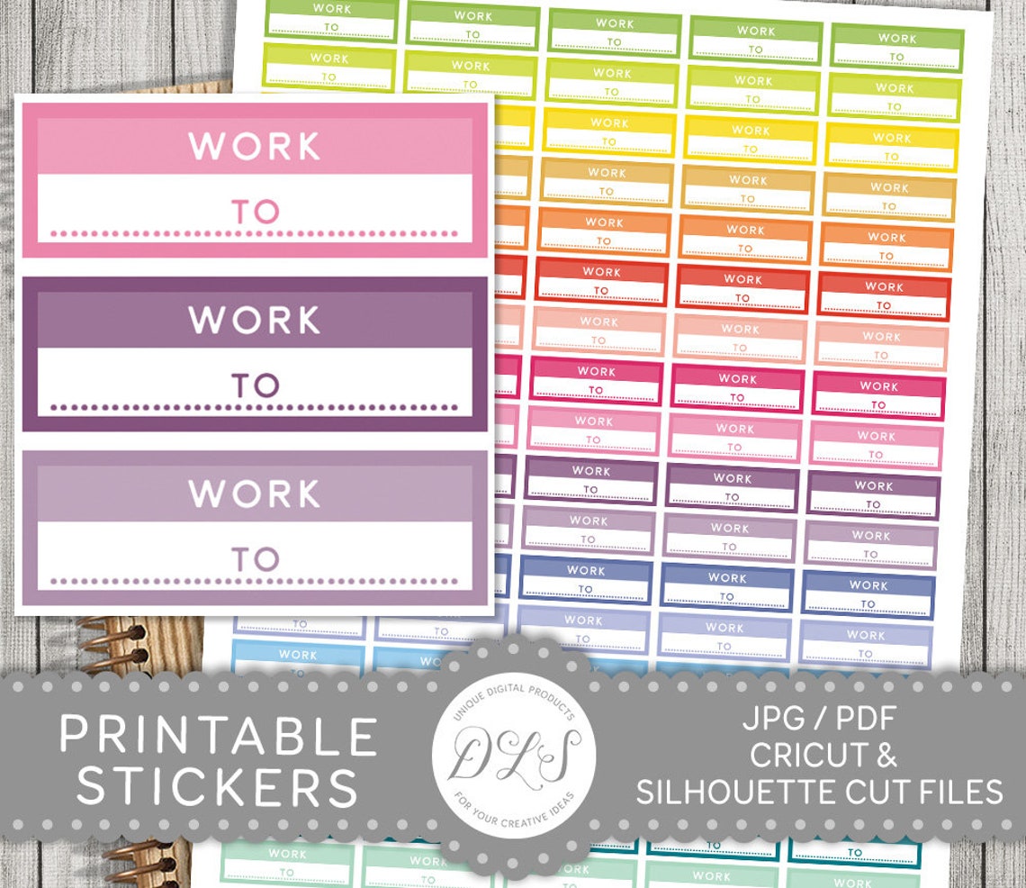 Work Planner Stickers Work Stickers Work Schedule Stickers | Etsy