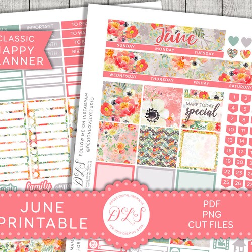 Happy Planner MAY Monthly Kit May Planner Stickers Printable - Etsy