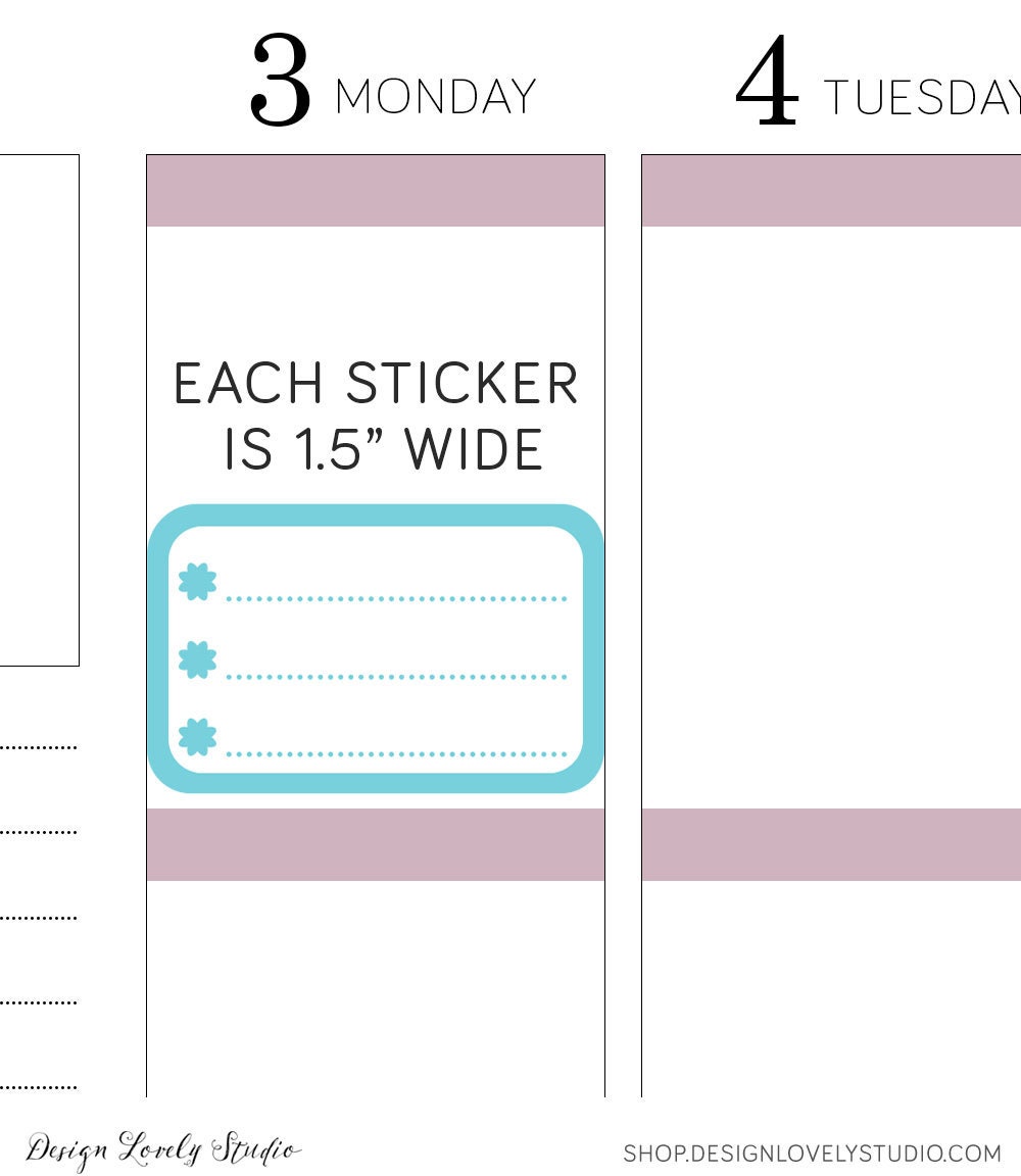 Pastel Checklist Planner Stickers, Pastel Half Box Stickers, Printable ...