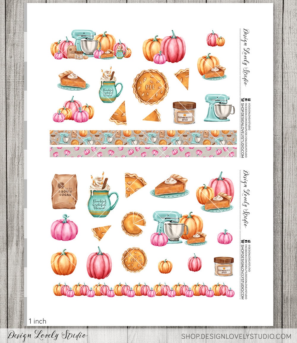 Printable THANKSGIVING Planner Stickers Thanksgiving - Etsy
