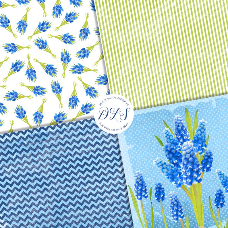 Spring Digital Paper Pack, Floral Digital Background, Floral Digital ...