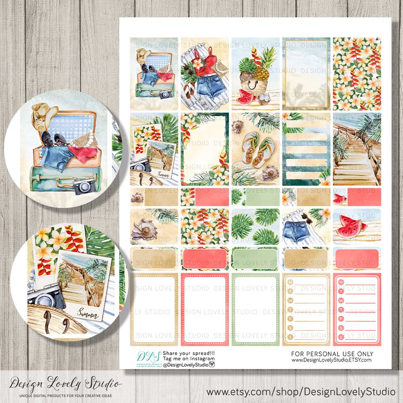 Printable Weekly Stickers Kit Happy Planner Printable - Etsy Hong Kong