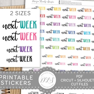 NEXT WEEK Script Headers Stickers, Printable Script Planner Stickers ...