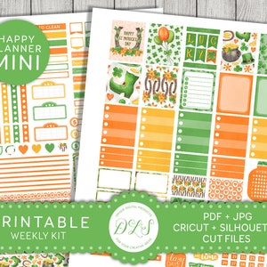 Mini Happy Planner Stickers, St Patricks Day Stickers, Mini Happy ...