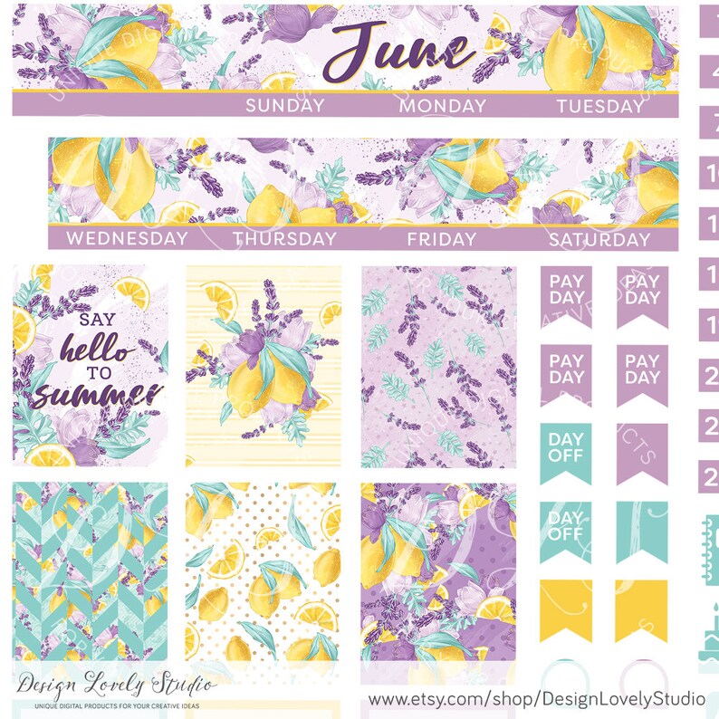 June Mini Happy Planner Stickers June Monthly Kit Mini Happy - Etsy