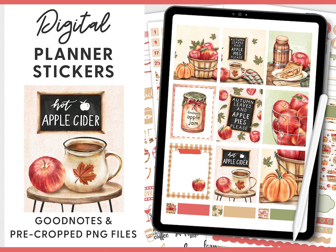 Goodnotes Stickers, Fall Digital Planner Stickers, Autumn Digital ...