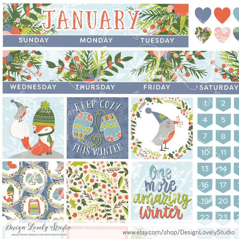 January Big Happy Planner Kit Janury Big Happy Planner | Etsy