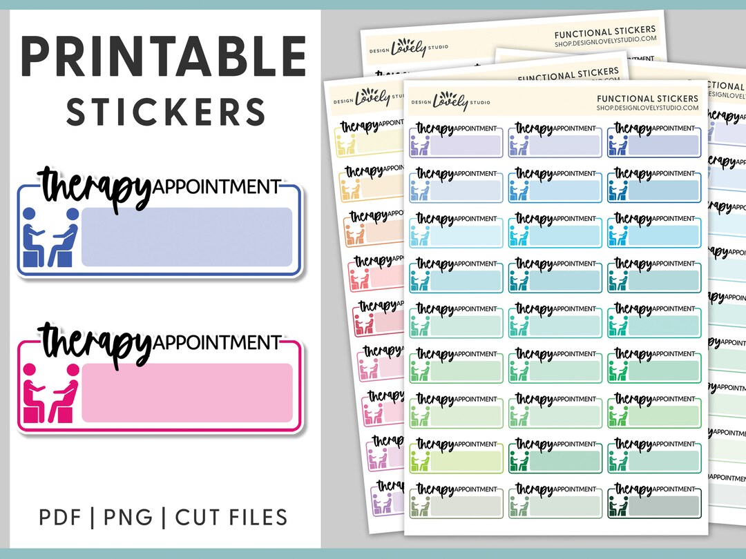 Therapy Appointment Planner Stickers, Counseling Planner Stickers ...