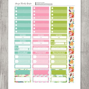 Tropical Summer Planner Stickers Kit, PRINTABLE Big Happy Planner ...