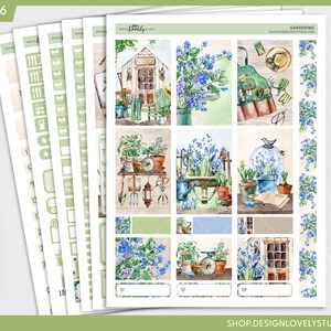 Spring Planner Stickers, Gardening Planner Stickers, Big Happy Planner ...