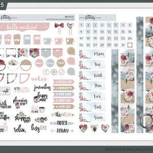 Winter Planner Stickers, Printable Planner Stickers, December Stickers ...