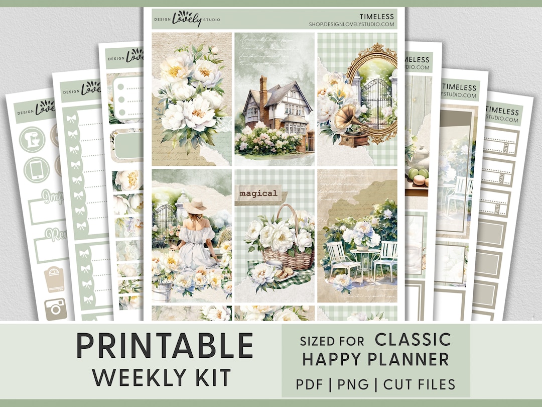 Printable Floral Planner Stickers, Spring Stickers, Summer Stickers ...