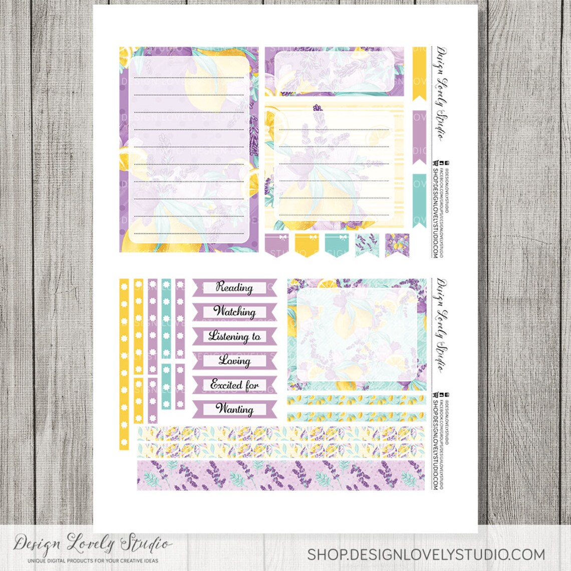 Printable NOTES PAGE Stickers Erin Condren Life Planner Notes - Etsy