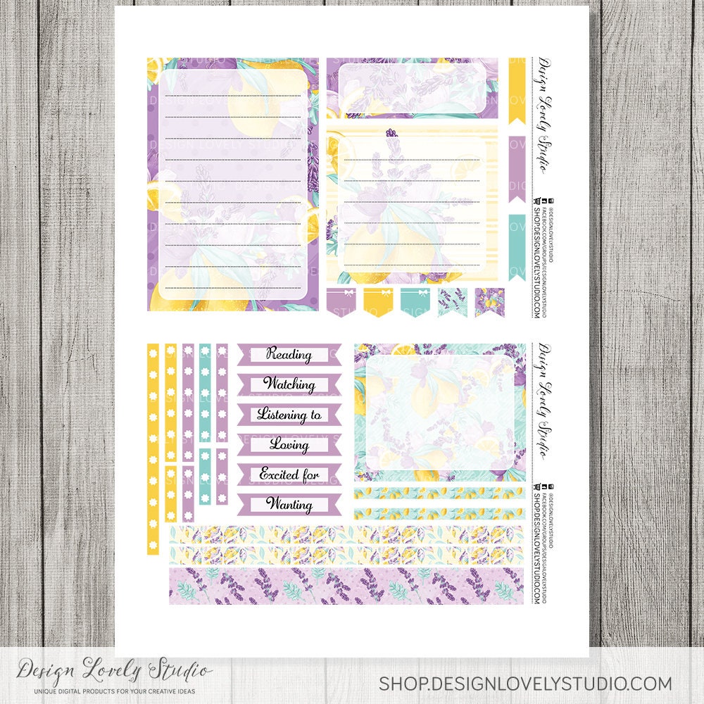 Printable NOTES PAGE Stickers Erin Condren Life Planner Notes - Etsy