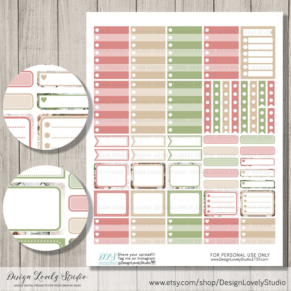 Printable NEW YEAR Planner Stickers Kit Happy Planner | Etsy