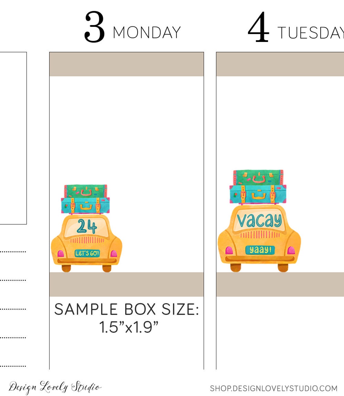 Road Trip Countdown Planner Stickers Vacation Countdown - Etsy