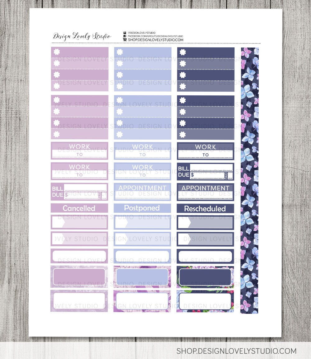 Big Happy Planner Printable Stickers Weekly Planner Stickers - Etsy