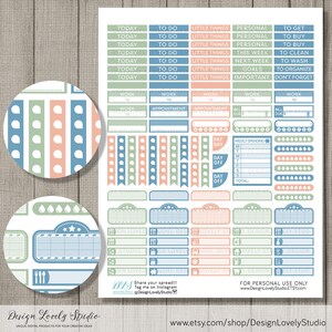 Printable FLORAL Planner Stickers, Printable Weekly Stickers Kit, Fits ...