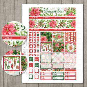 December Monthly Stickers Kit, December Monthly Planner Stickers, Made ...