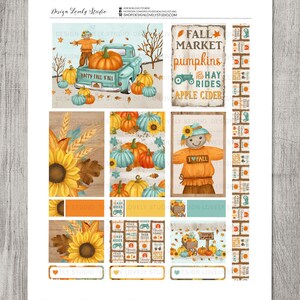 Big Happy Planner Fall Printable, October Planner Stickers, Halloween ...