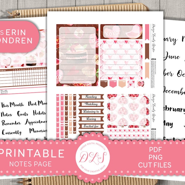 Notes Page Printable - Etsy