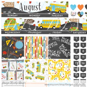 Happy Planner Back to School Monthly Stickers Kit, August Happy Planner ...