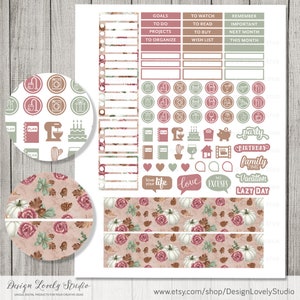 Printable November Monthly Kit, November Planner Stickers Kit ...