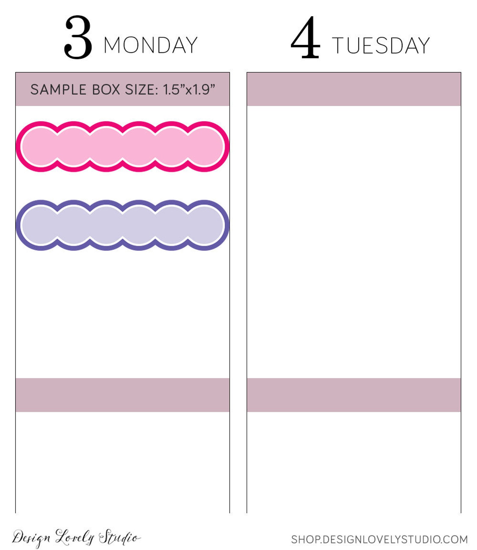 Printable Scallop LABEL Stickers Multicolor Scallop Label - Etsy