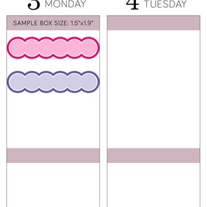 Printable Scallop LABEL Stickers, Multicolor Scallop Label Planner ...