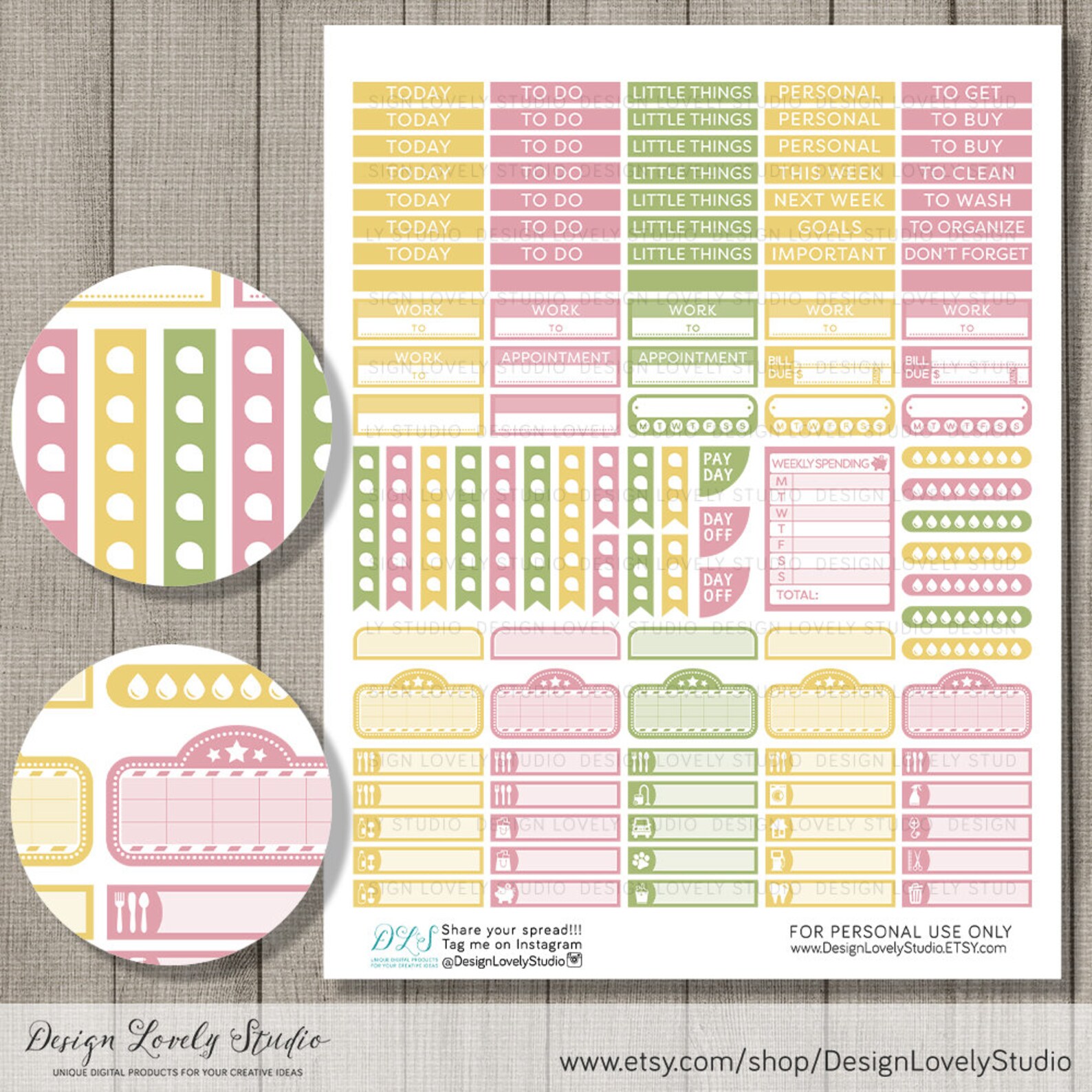 Printable SPRING Planner Stickers Spring Floral Stickers Kit | Etsy