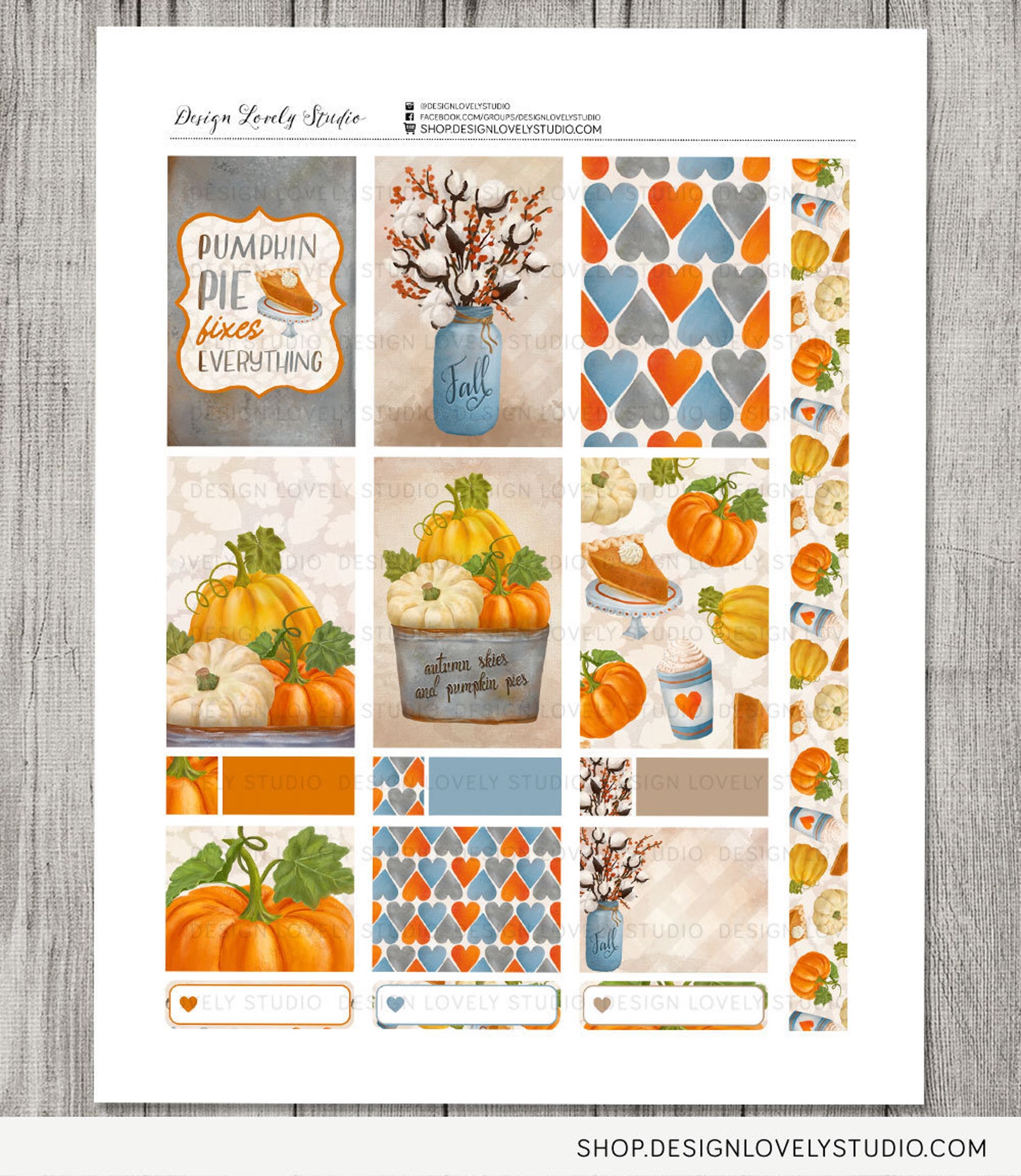 Printable Big Happy Planner Stickers, October Planner Stickers, Fall ...