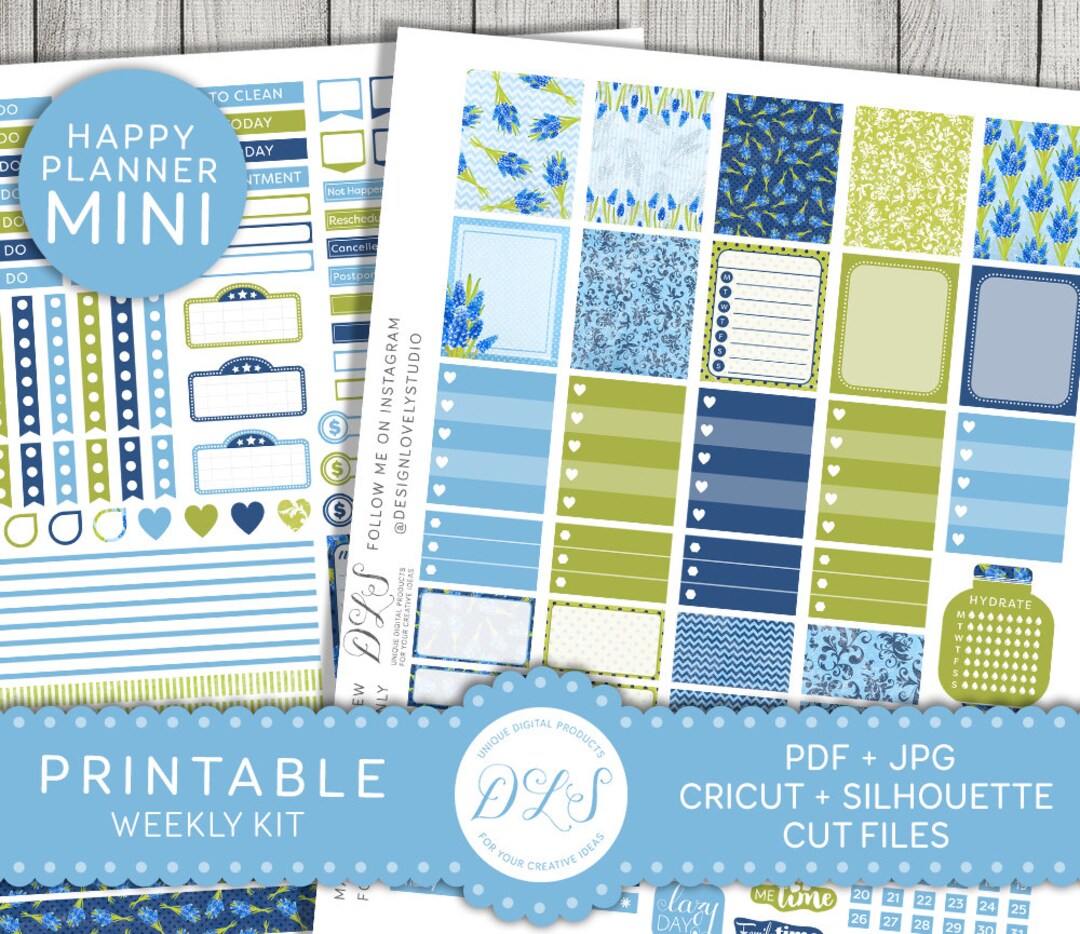 Mini Happy Planner, Weekly Printable Kit, Mini Happy Kit, Happy Planner ...