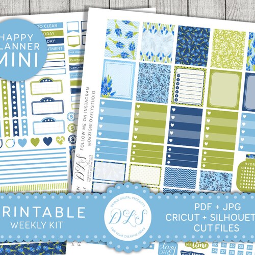 Mini Happy Planner PRINTABLE Stickers Weekly Stickers Kit - Etsy