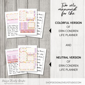 Printable NOTES PAGE Stickers, Monthly Notes Page, for Erin Condren ...