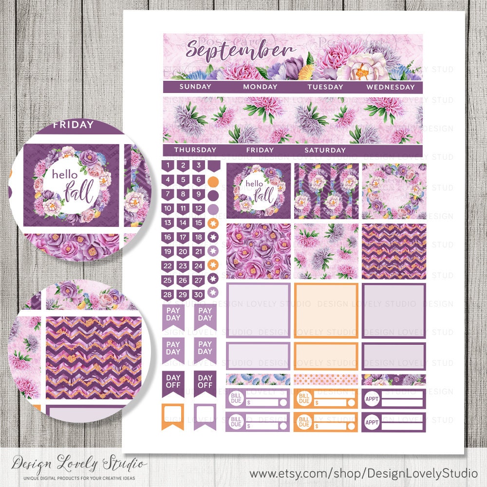 Printable September Monthly Kit September Monthly Planner | Etsy