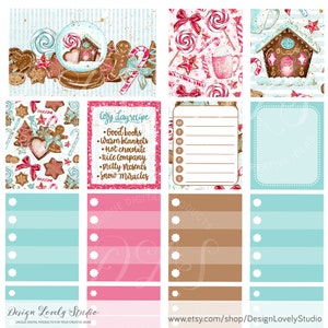 Printable CHRISTMAS Planner Stickers Kit, Mini Happy Planner Christmas ...