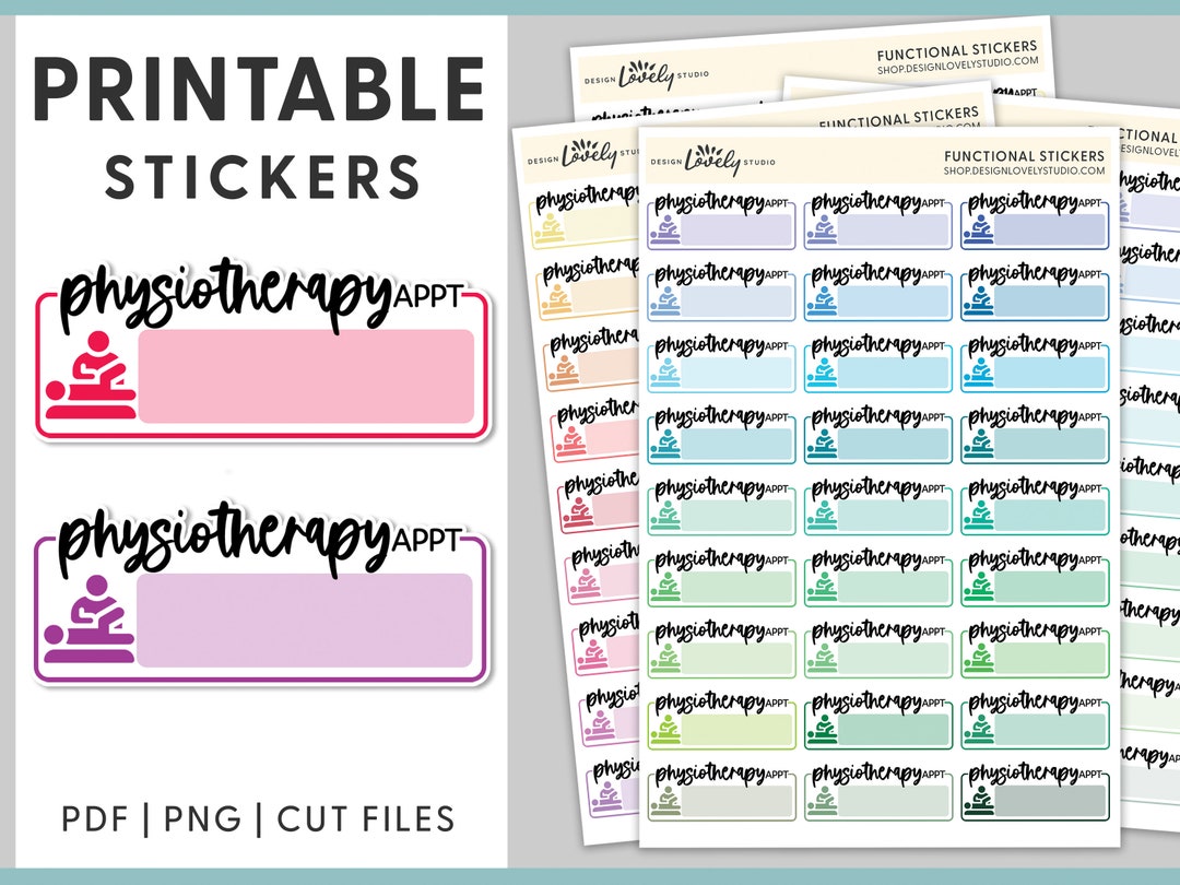 Physiotherapy Appointment Stickers, Physical Therapy Stickers ...