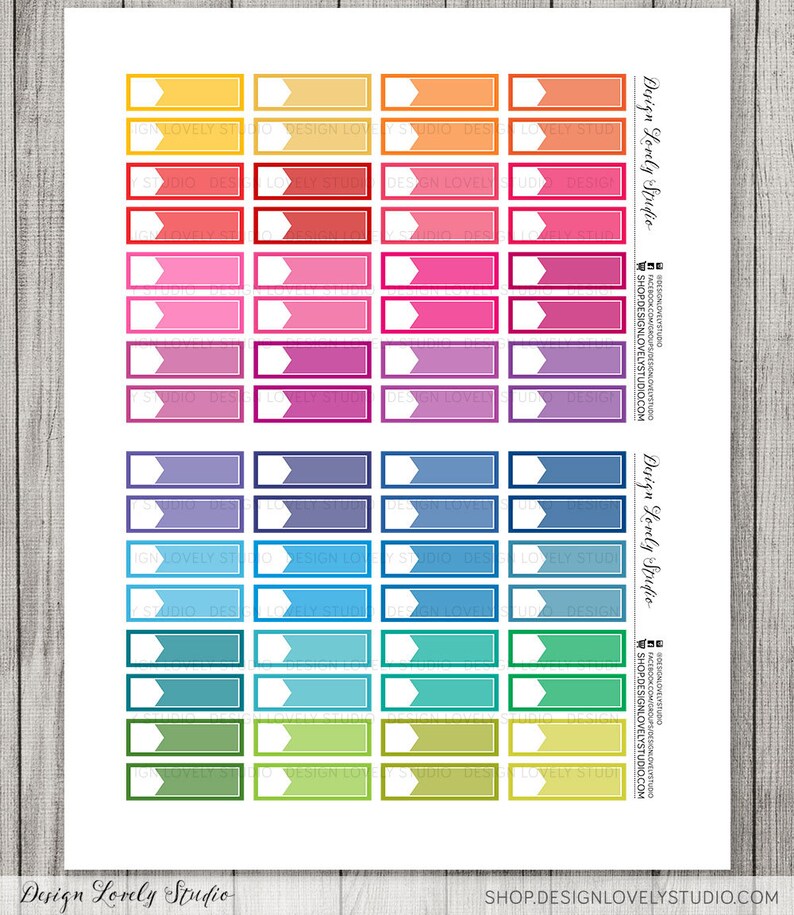 Printable HEADER Planner Stickers, Multicolor Header Planner Stickers ...