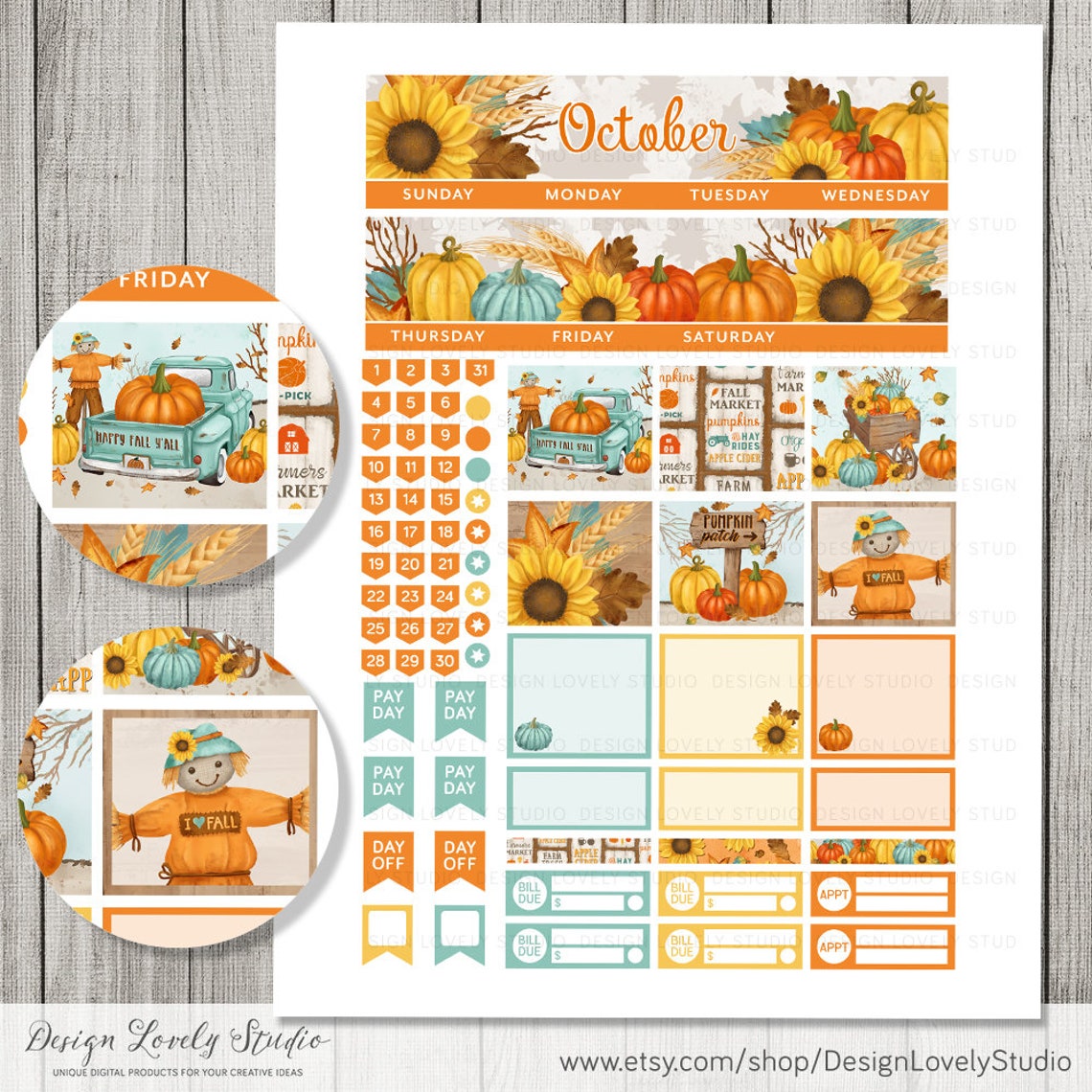 October Monthly Planner Kit October Monthly Printable - Etsy