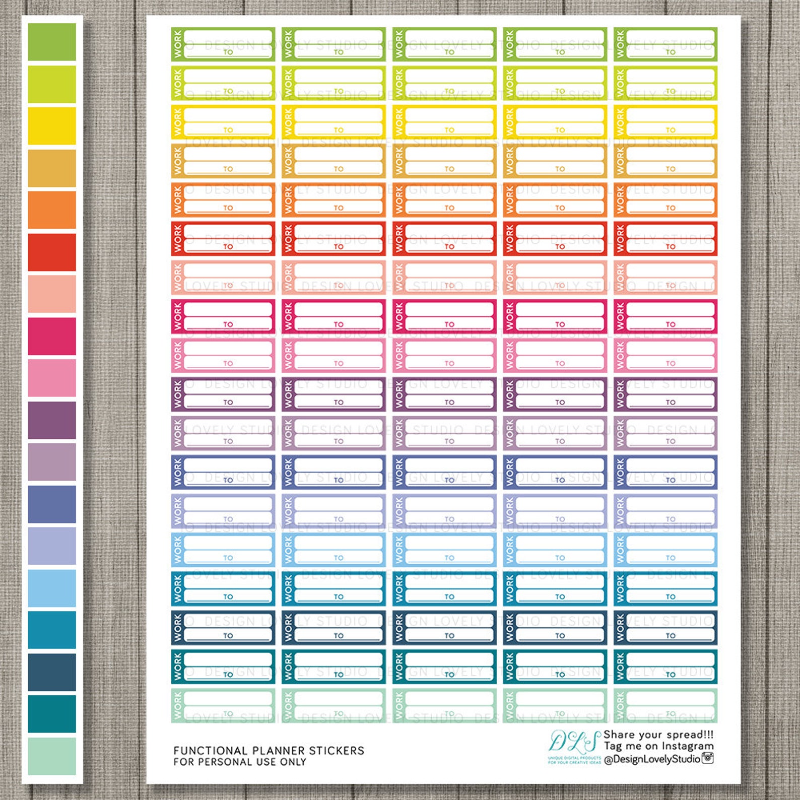 Work Stickers Work Planner Stickers Work Schedule Stickers - Etsy