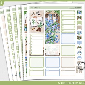 Spring Planner Stickers, Gardening Planner Stickers, Big Happy Planner ...