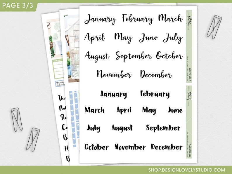 March Notes Page Kit Printable Planner Stickers Monthly - Etsy