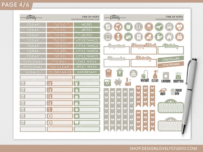 Printable New Year Planner Stickers, Happy Planner Printable Stickers ...