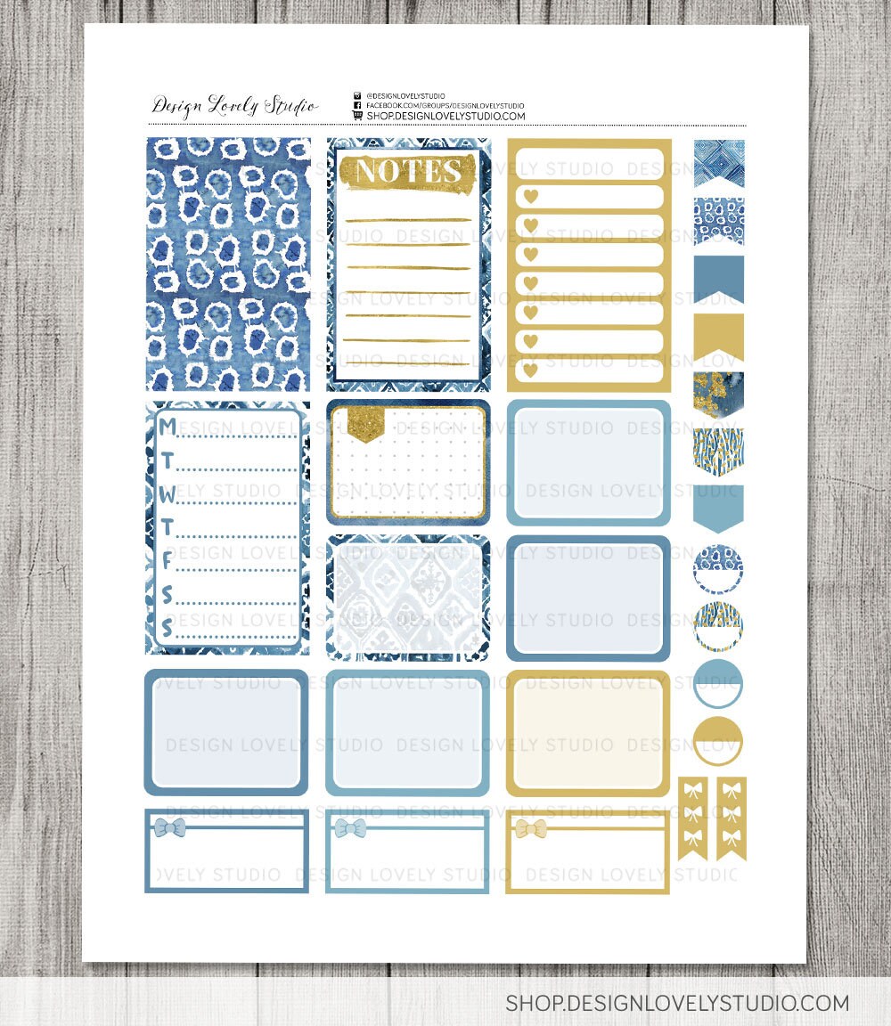 Big Happy Planner Printable Stickers Weekly Planner Stickers - Etsy
