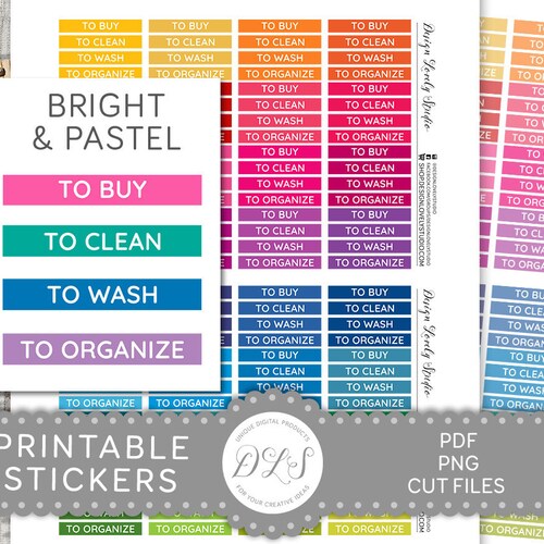 Printable Header Planner Stickers Functional Header Planner - Etsy