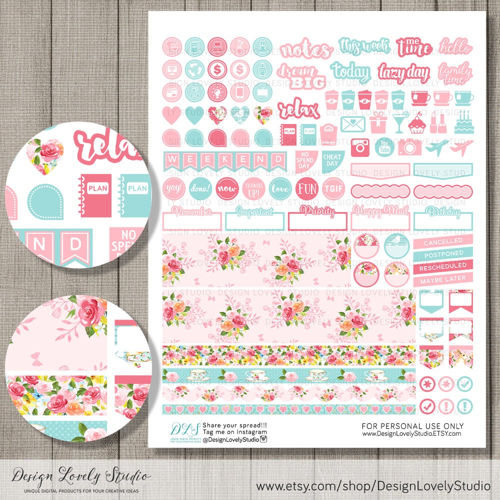 Printable EASTER Planner Stickers Spring Planner Stickers - Etsy