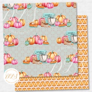 THANKSGIVING Digital Paper, Pumpkin Pie Digital Paper, Thanksgiving ...