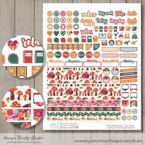 Fall Planner Stickers, Autumn Planner Stickers, EC Planner Stickers ...